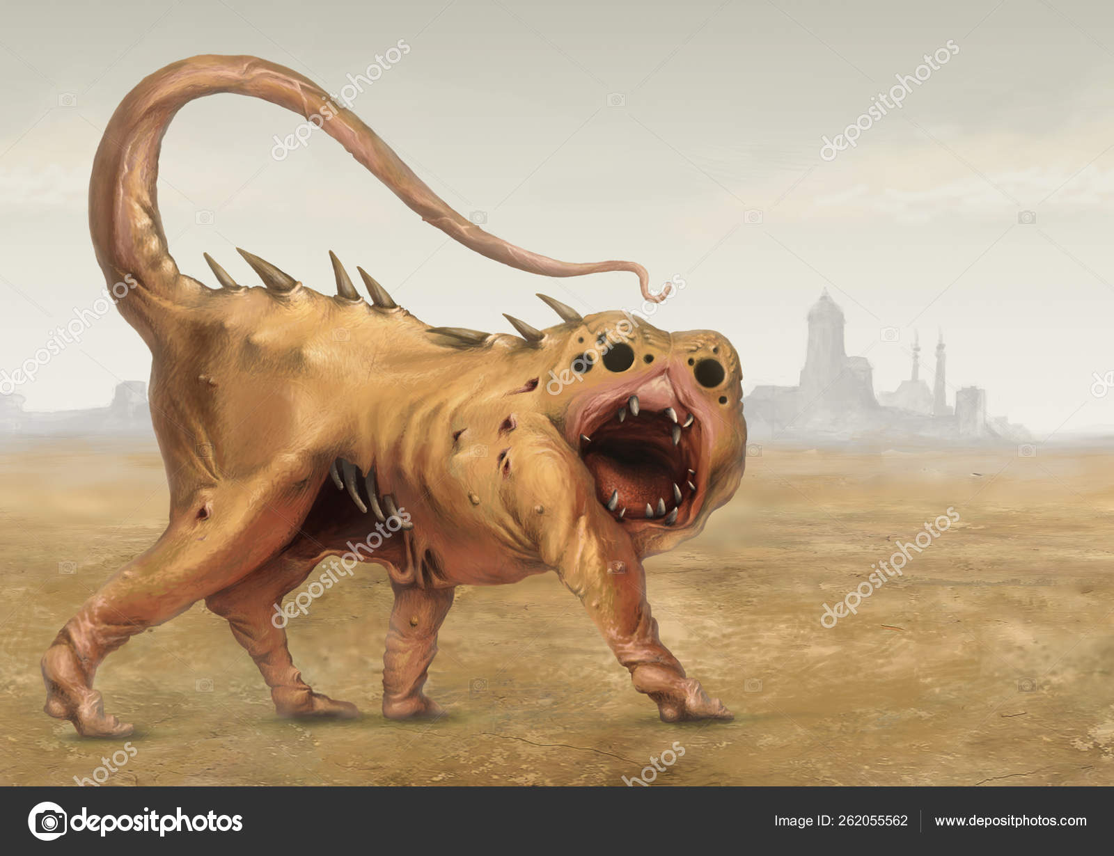 Fantastic Golden Creature Desert — Stock Photo © Dobrogroza #262055562