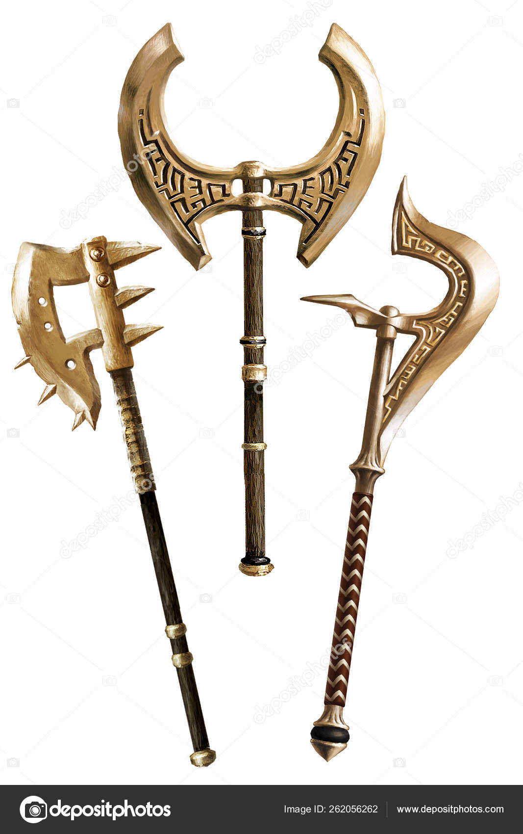 Medieval Fighting Axes Collection Stock Photo by ©Dobrogroza 262056262