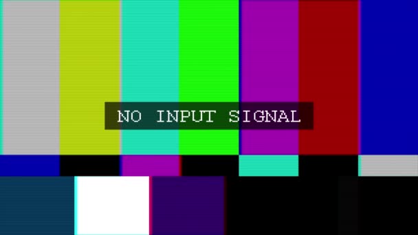 Stand by TV. Color Bars Glitch No Signal. Camera Recording Screen with ...