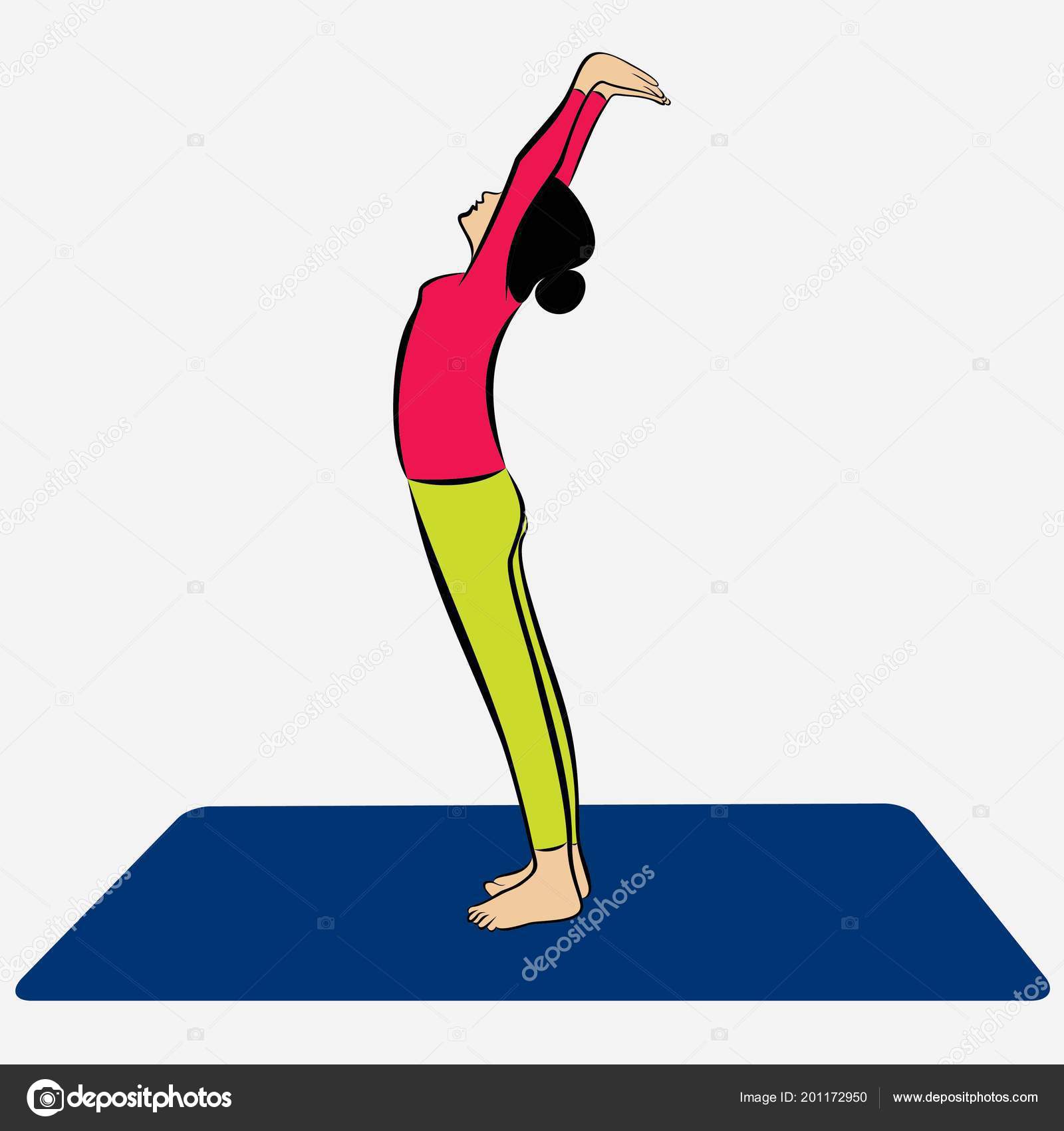 Standing Namaskar Clipart