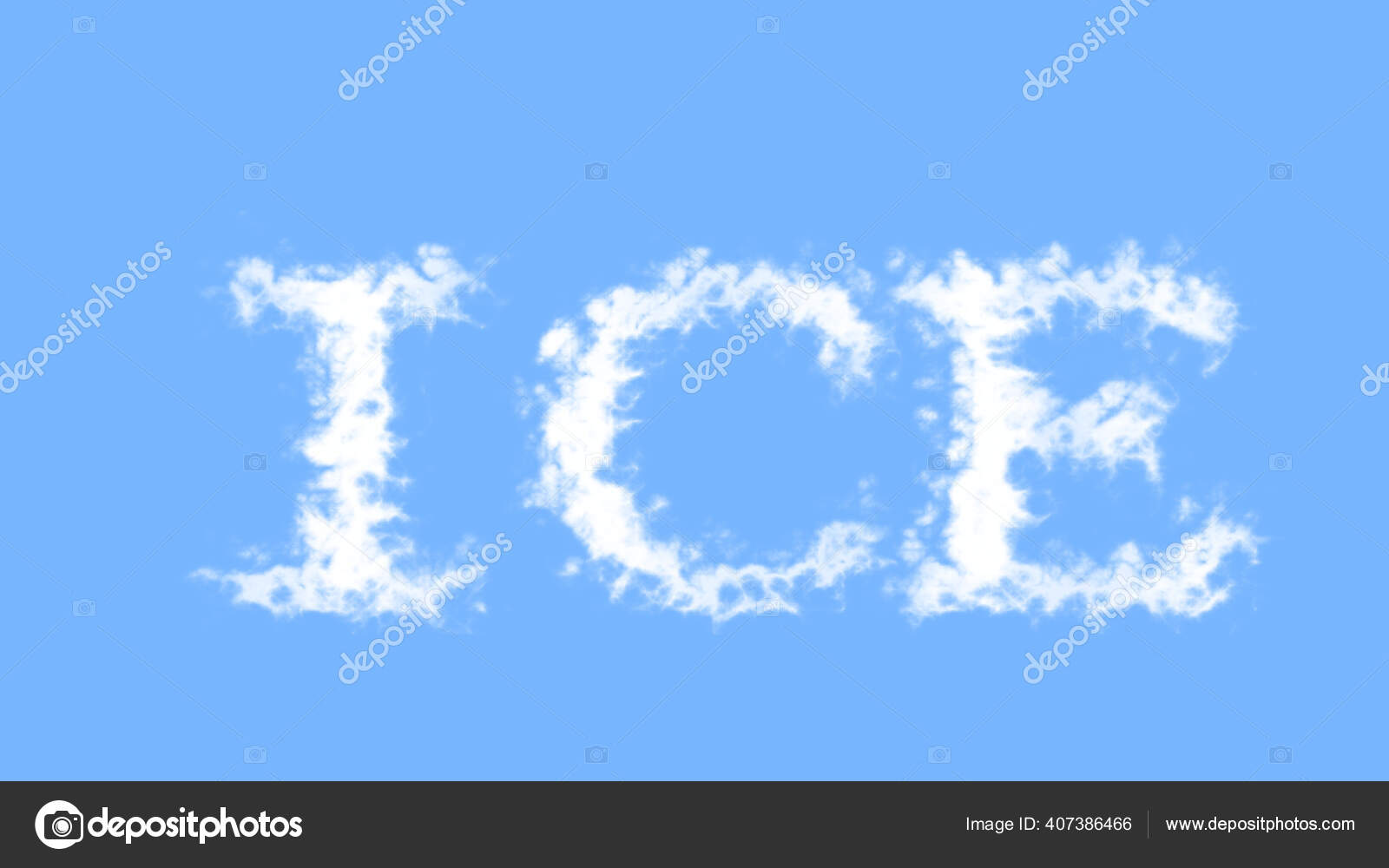 Ice Cloud Text Effect Sky Isolated Background Animated Text Effect ...
