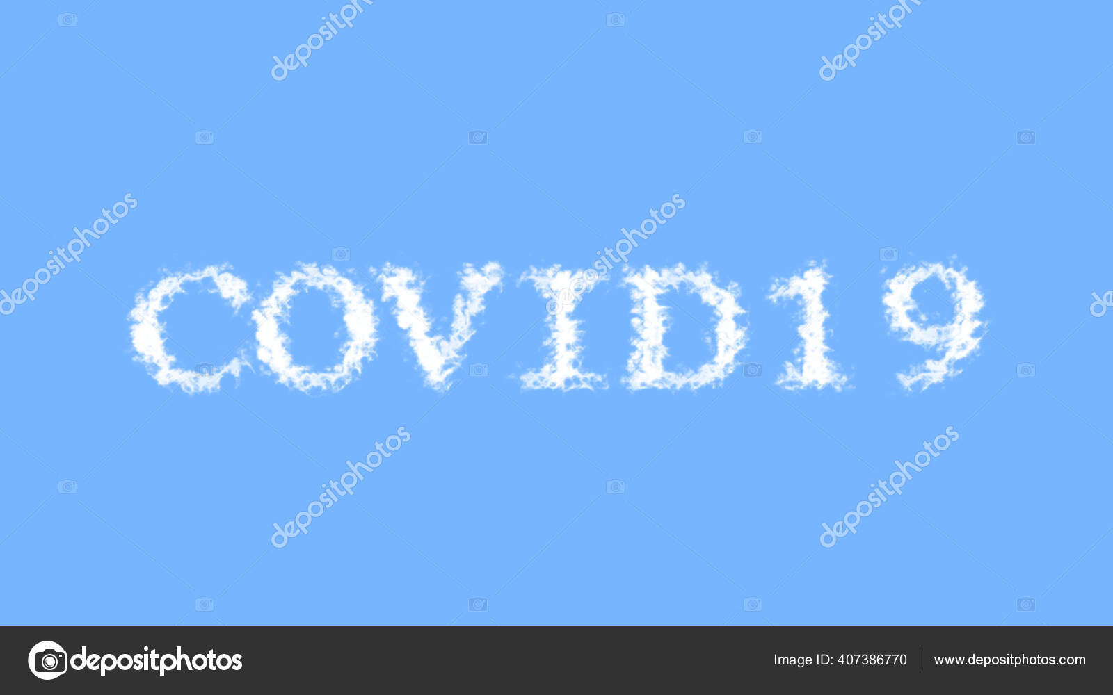 Covid19 Cloud Text Effect Sky Isolated Background Animated Text Effect ...