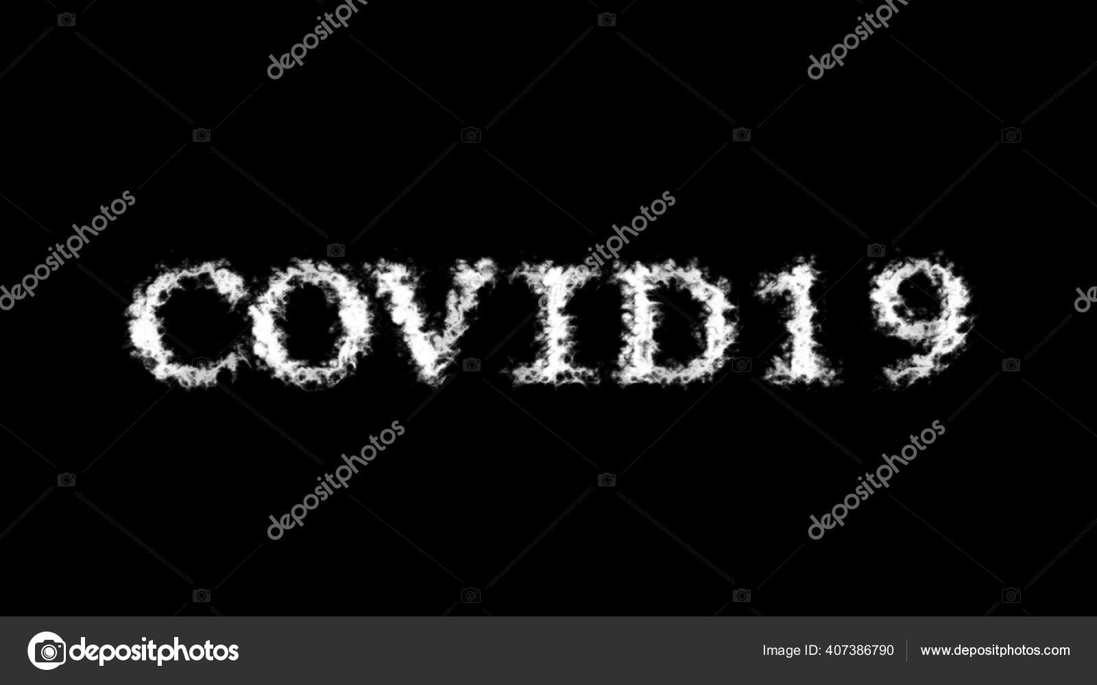 Covid19 Cloud Text Effect Black Isolated Background Animated Text ...