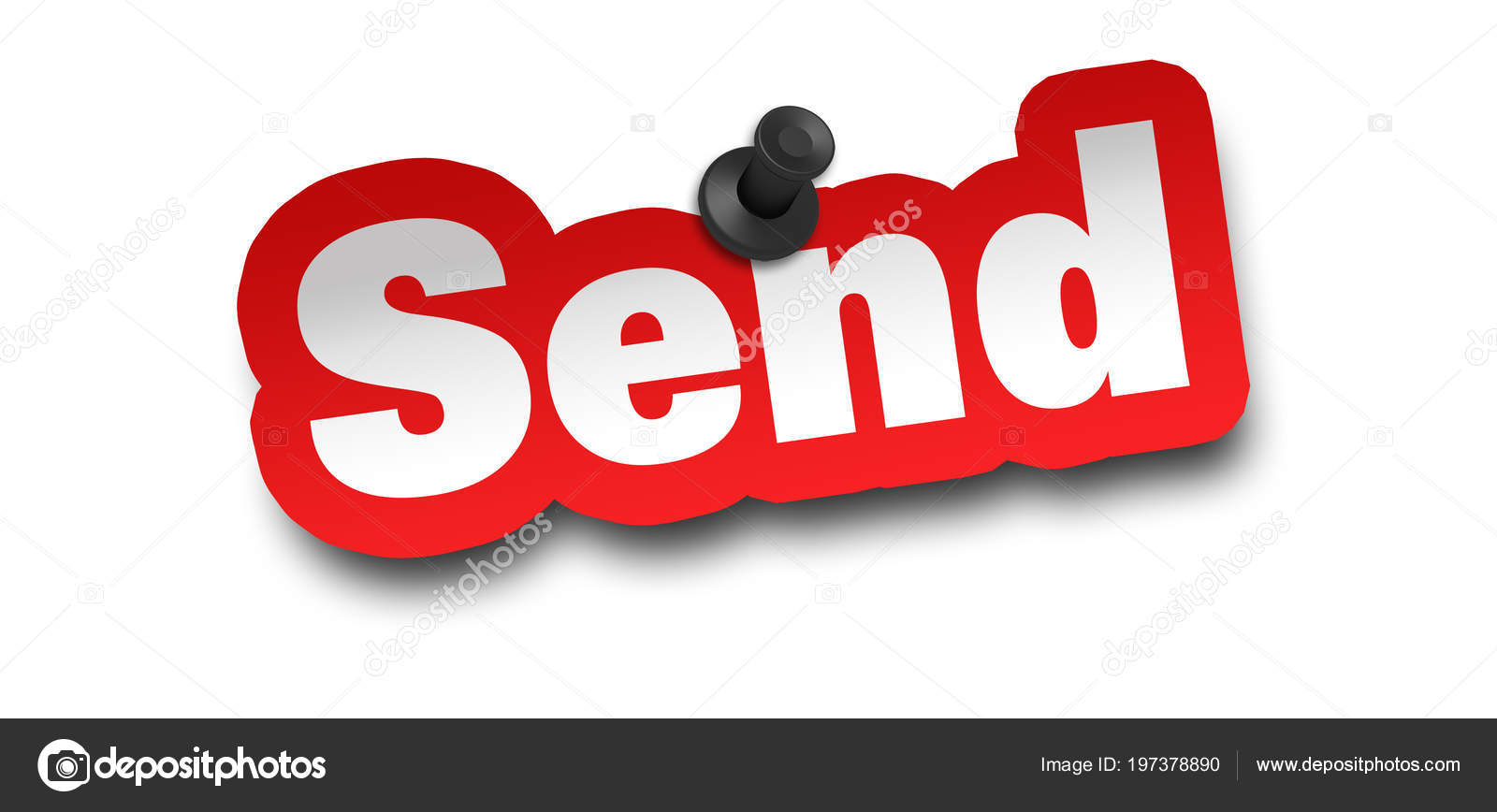 Send Concept Illustration Isolated White Background — Stock Photo ...