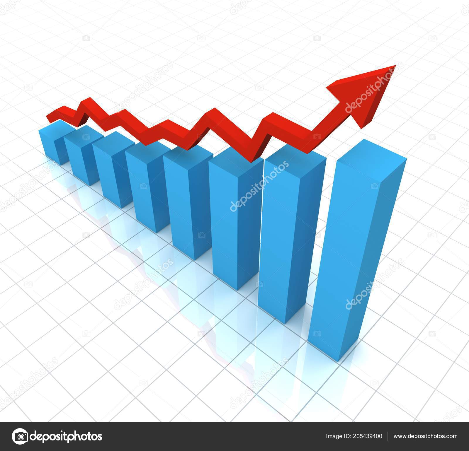 Rising business graph concept illustration — Stock Photo © mstanley ...