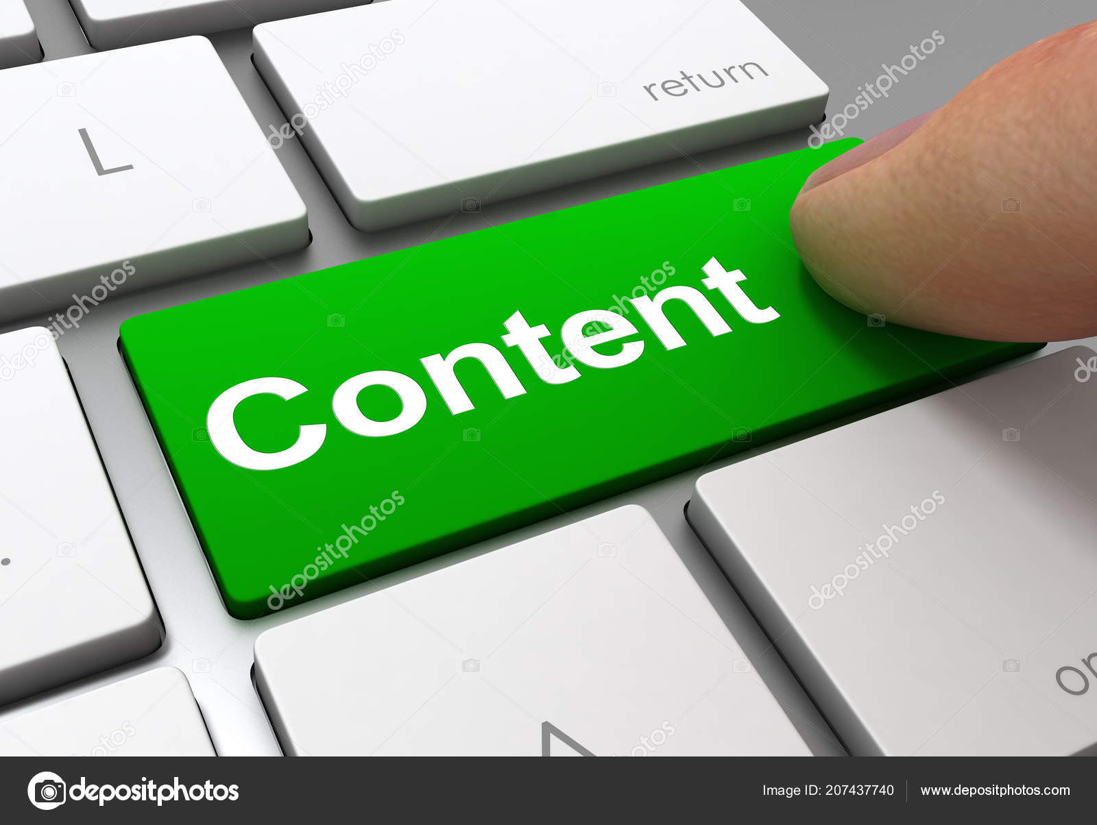 Content button concept 3d illustration — Stock Photo © mstanley #207437740