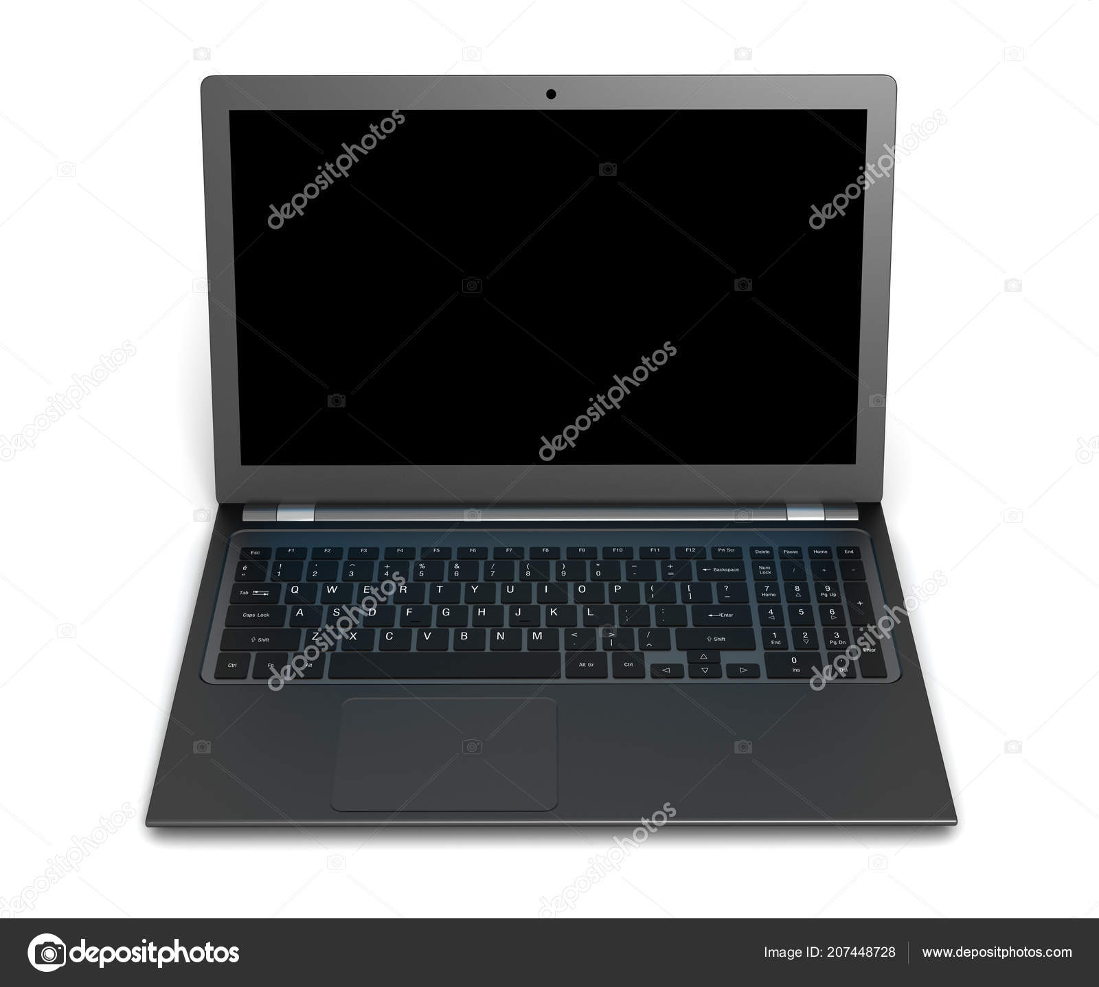Laptop computer single 3d illustration — Stock Photo © mstanley #207448728