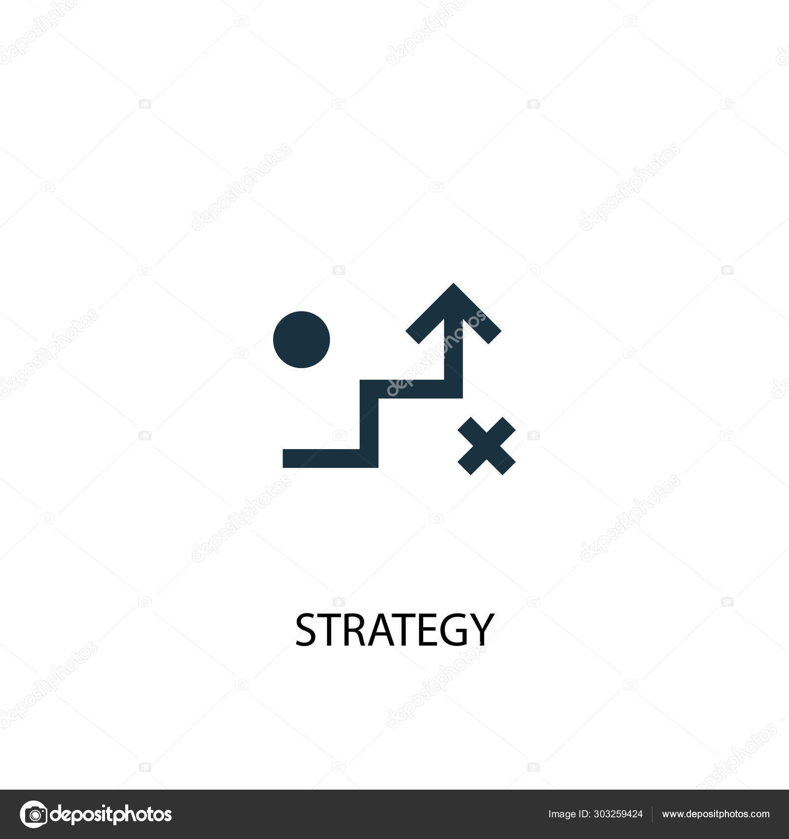 Strategy icon. Simple element illustration. strategy concept symbol ...