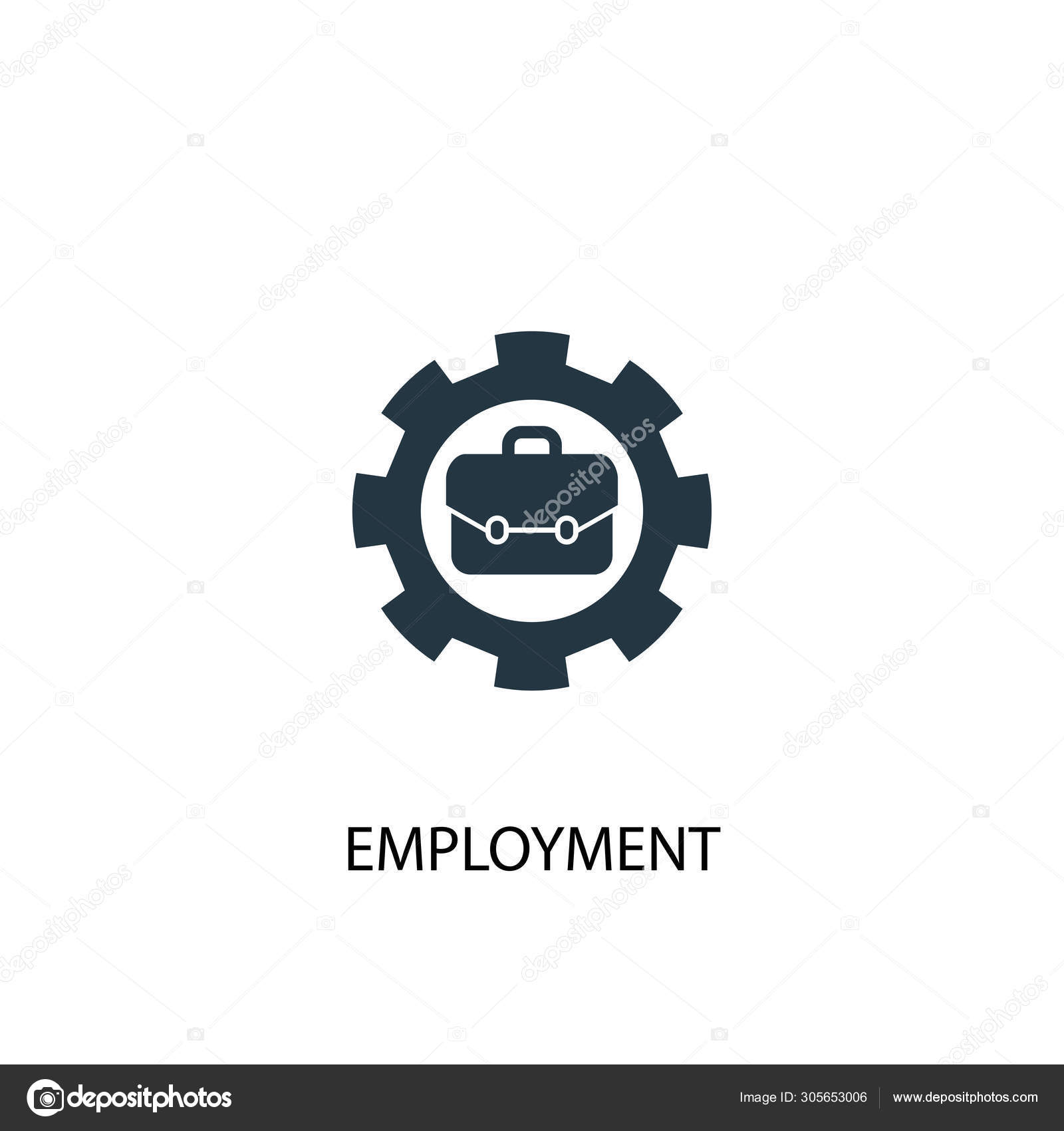 Employment icon. Simple element illustration. employment concept symbol ...
