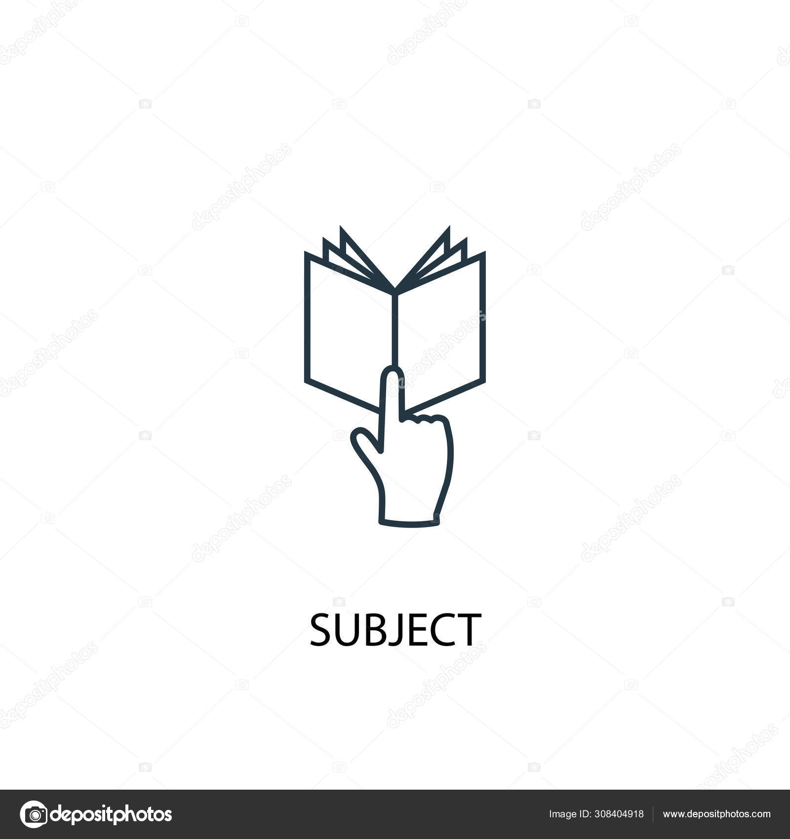 Subject concept line icon. Simple element illustration. subject concept ...