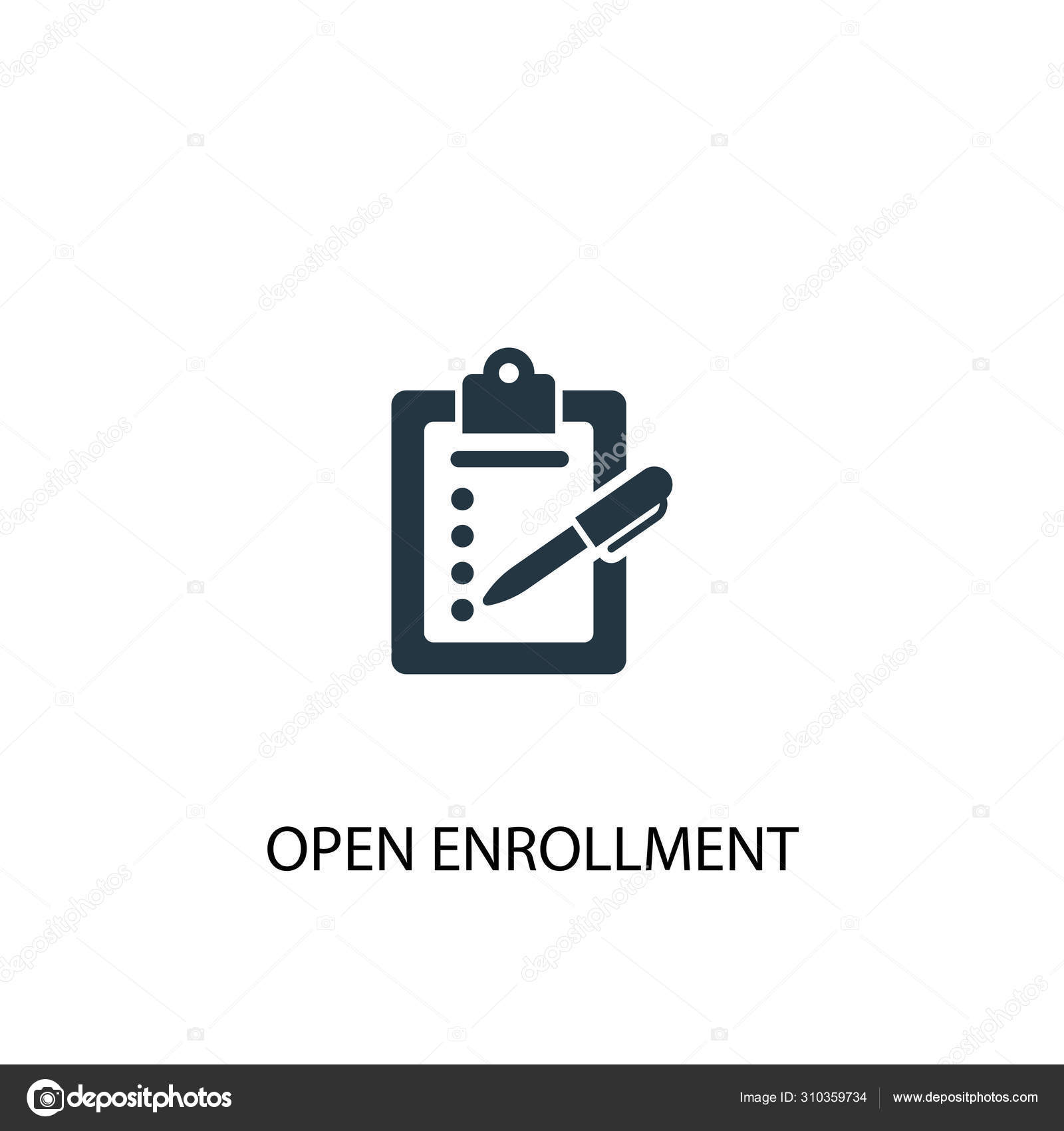 Open Enrollment icon. Simple element illustration. Open Enrollment ...