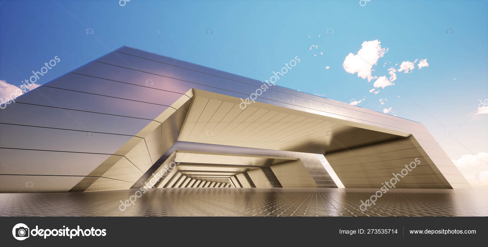 Colorful Abstract Panoramic Background Metal Tunnel Car Backplate ...