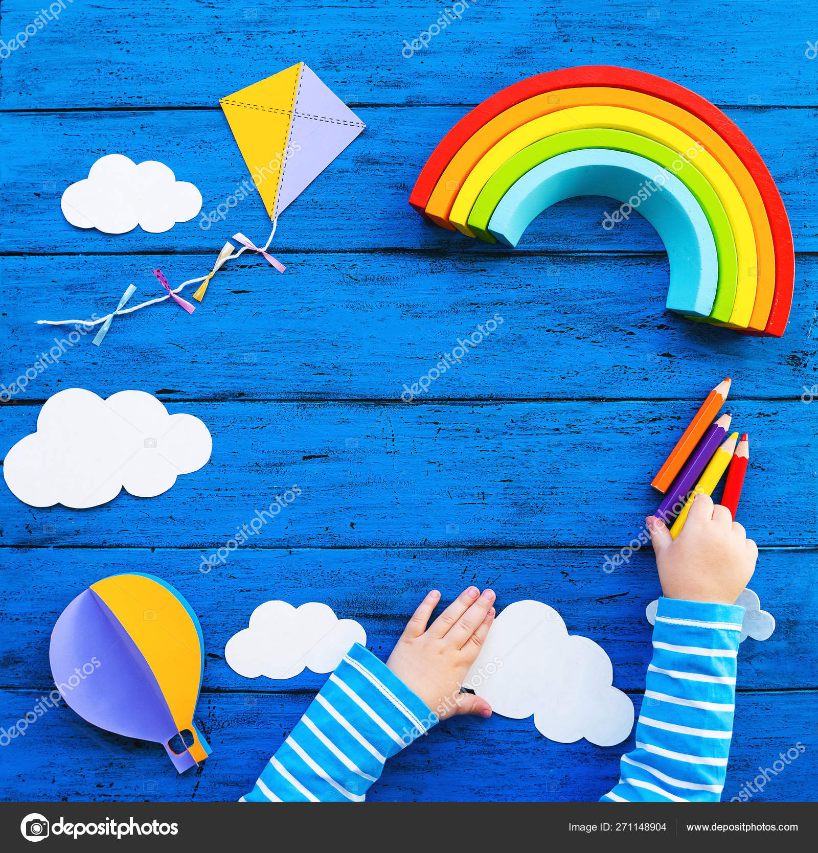 Colourful creative children's background Stock Photo by ©NataliaD 271148904