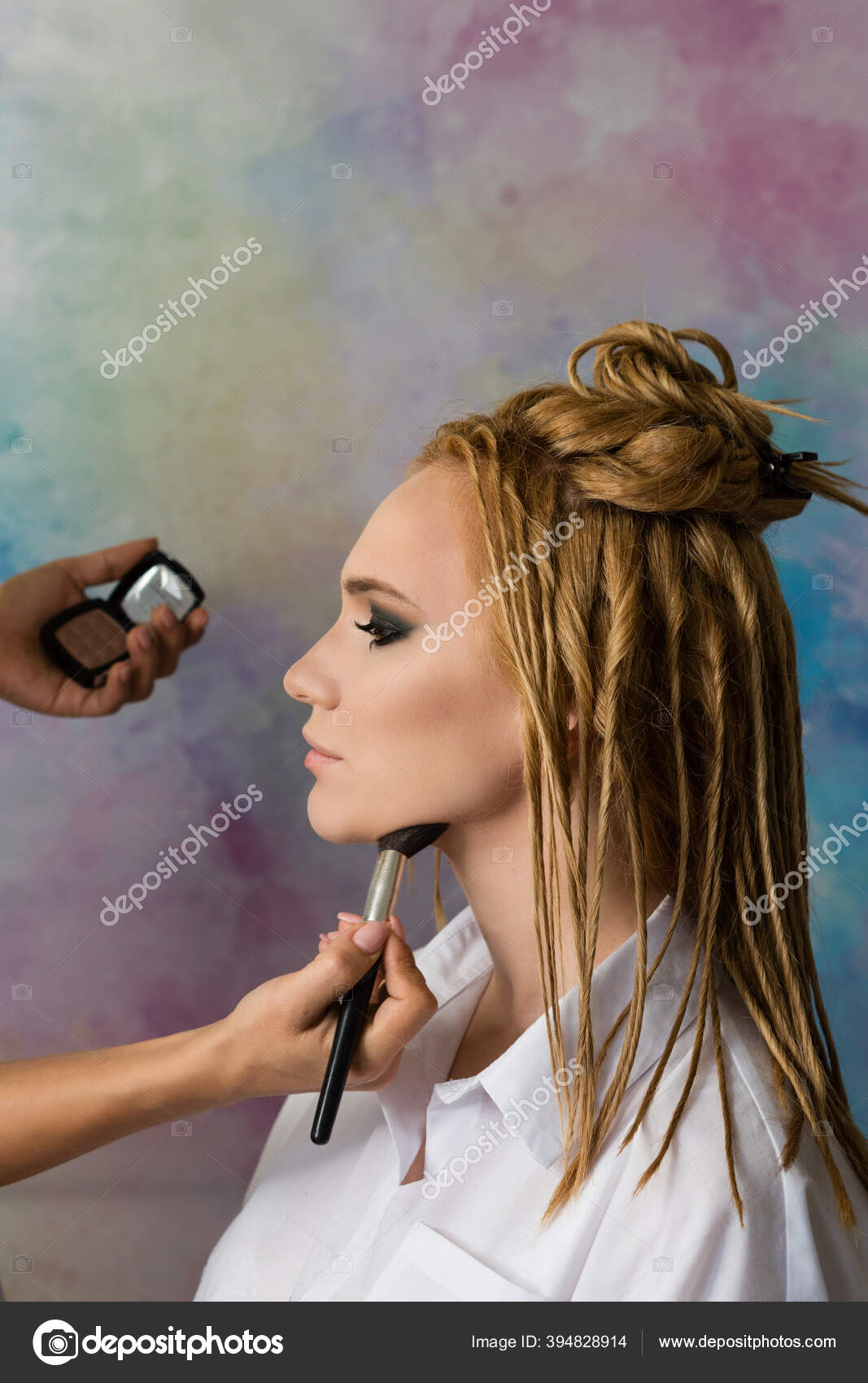 Process of creating stylish look — Stock Photo © Vagengeym #394828914