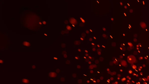 Fire sparks background. Burning red sparks. Fire flying sparks. Blurred ...
