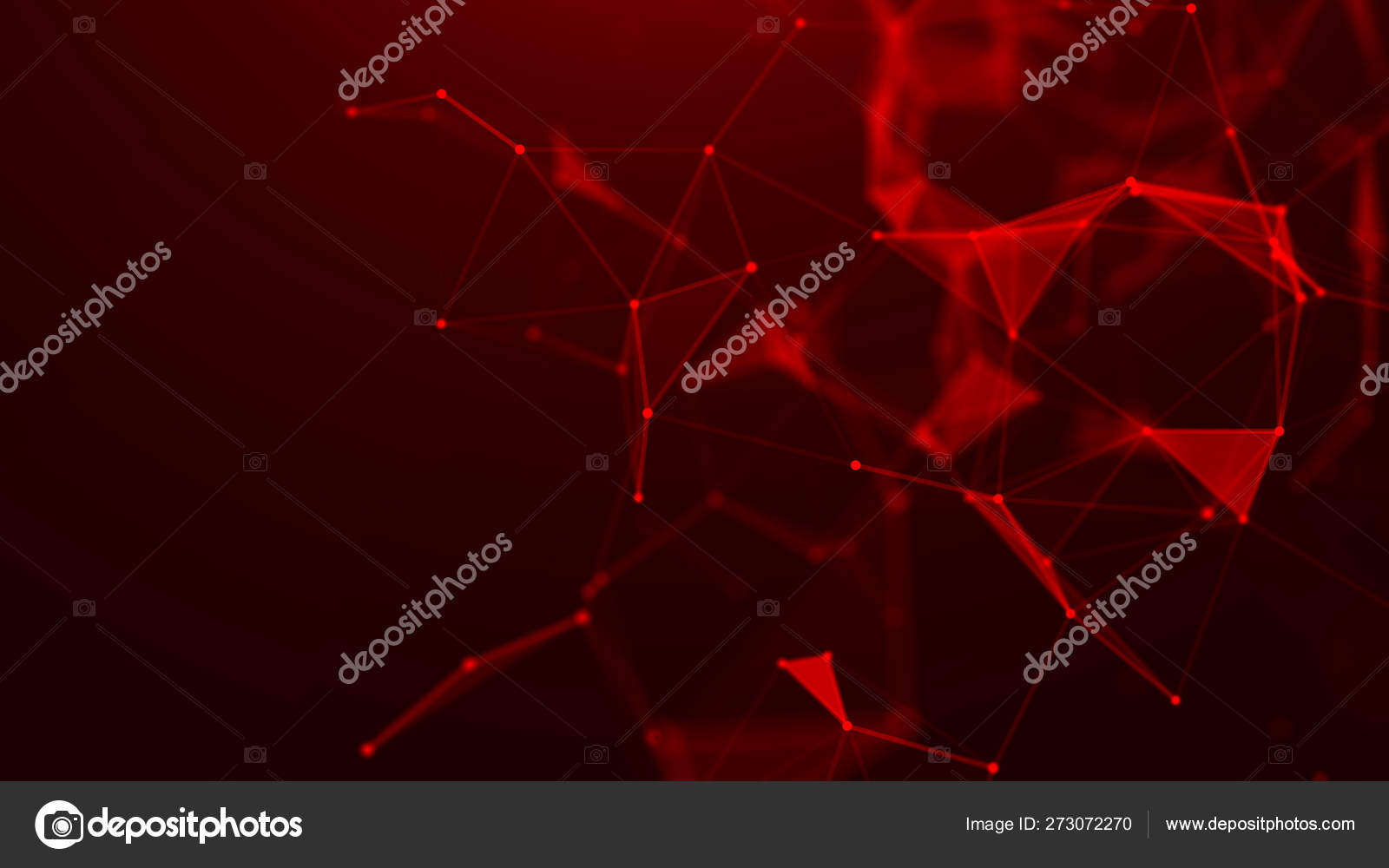 Abstract red digital background. Big data visualization. Science ...