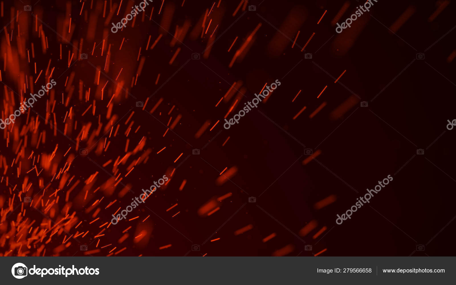 Fire sparks background. Burning red sparks. Fire flying sparks. Blurred ...