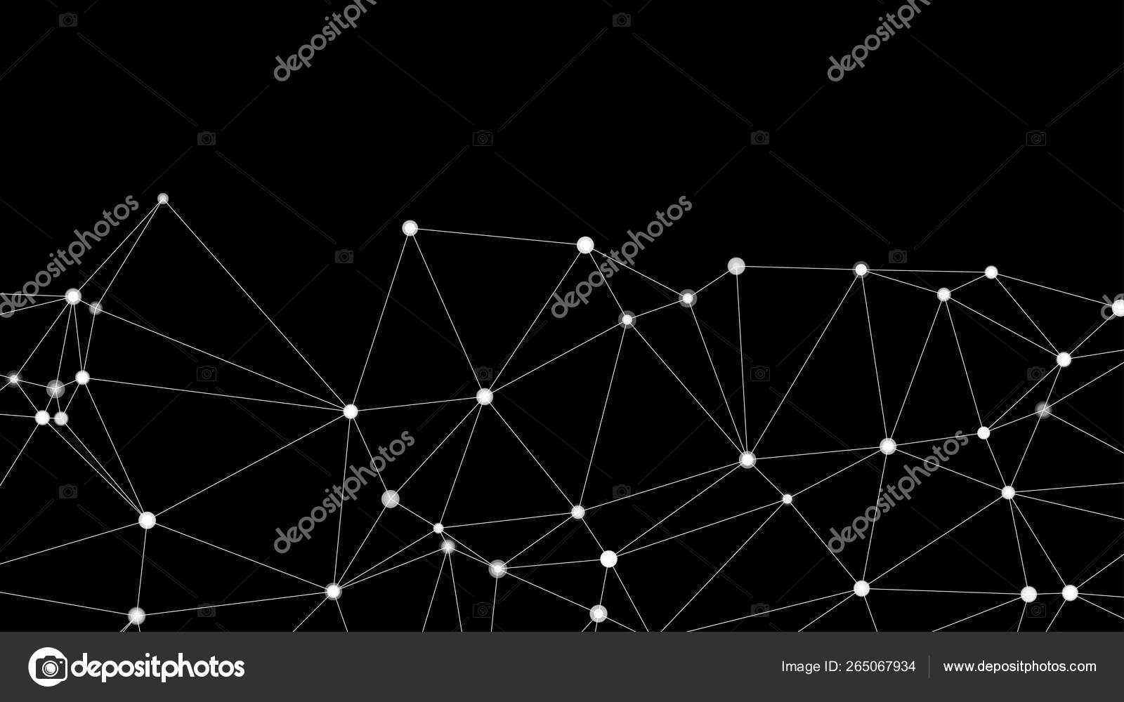 Neural network algorithm connections, vector presentation background ...
