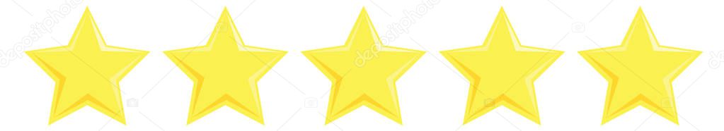 Five yellow stars Vector Art Stock Images | Depositphotos