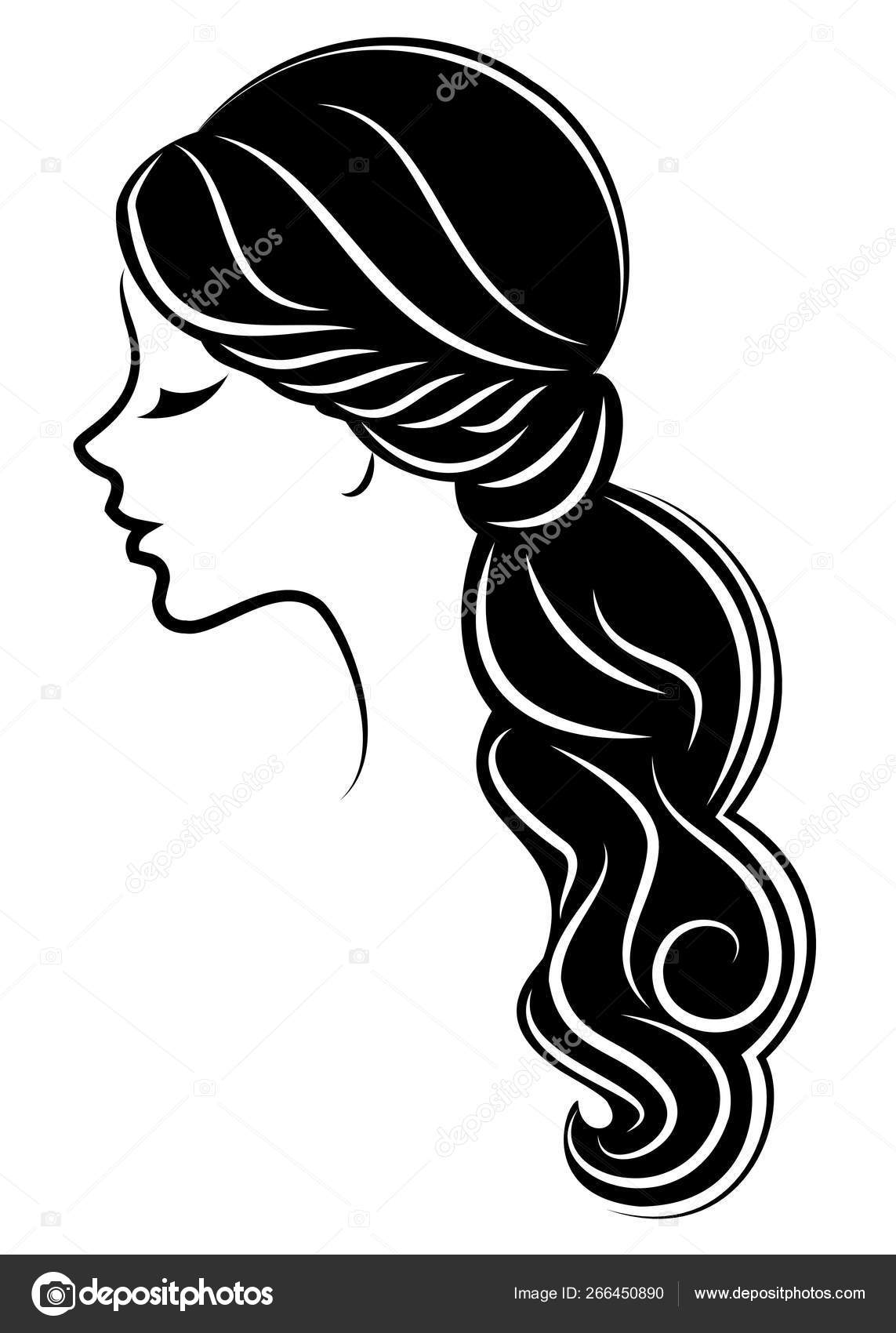 Perfil De Silhueta De Cabeca Feminina