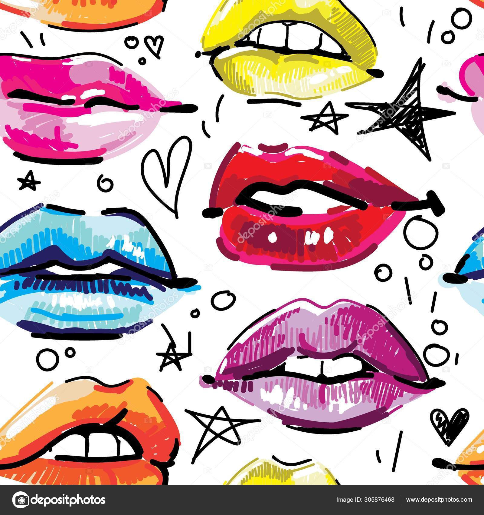 Pop Art Lips Makeup