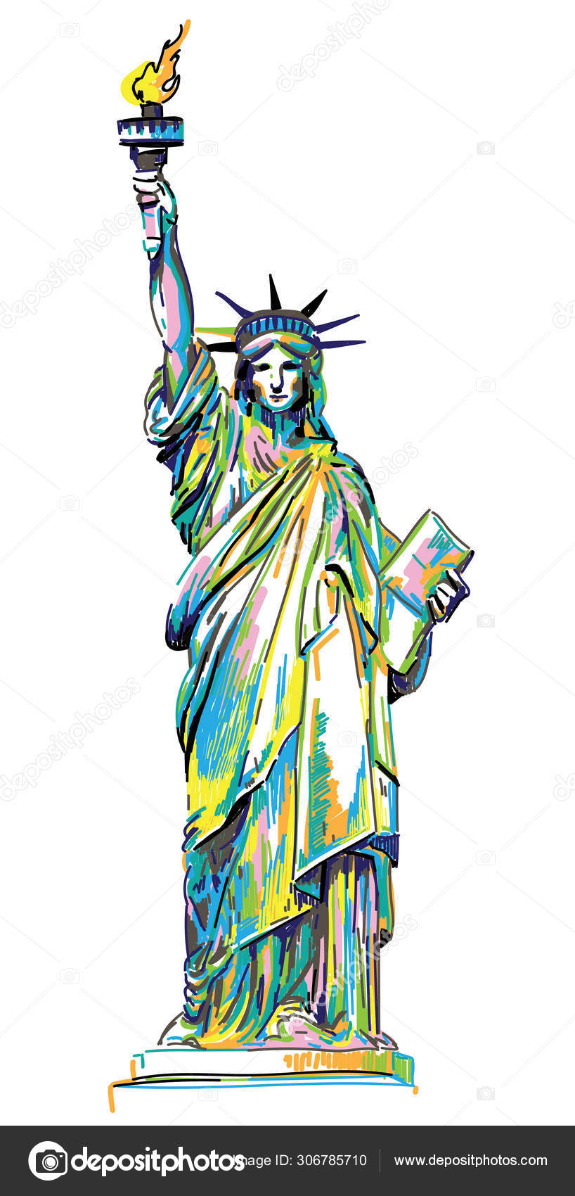 Statue Of Liberty Pop Art