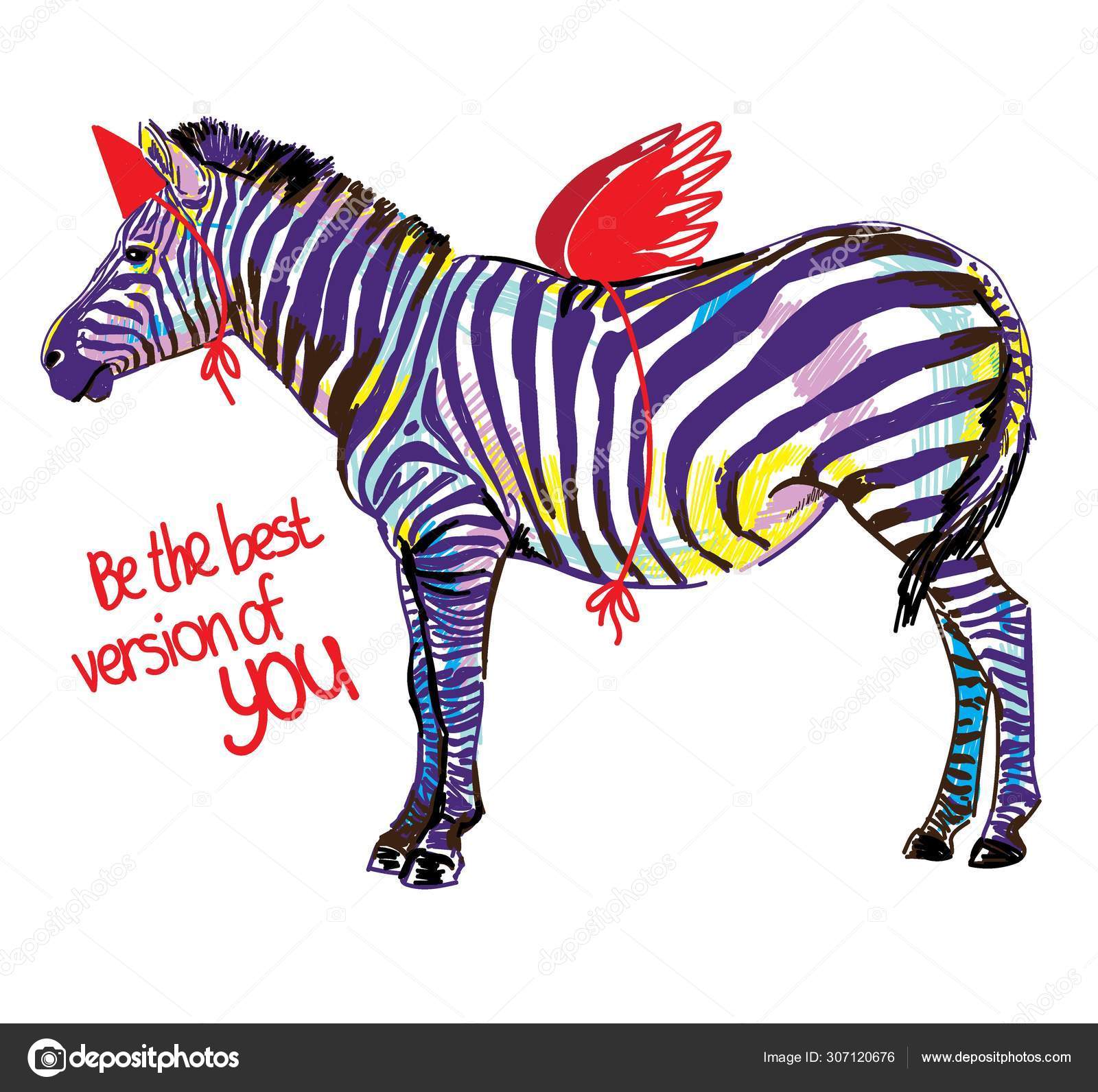 Multi Colored Zebra Print