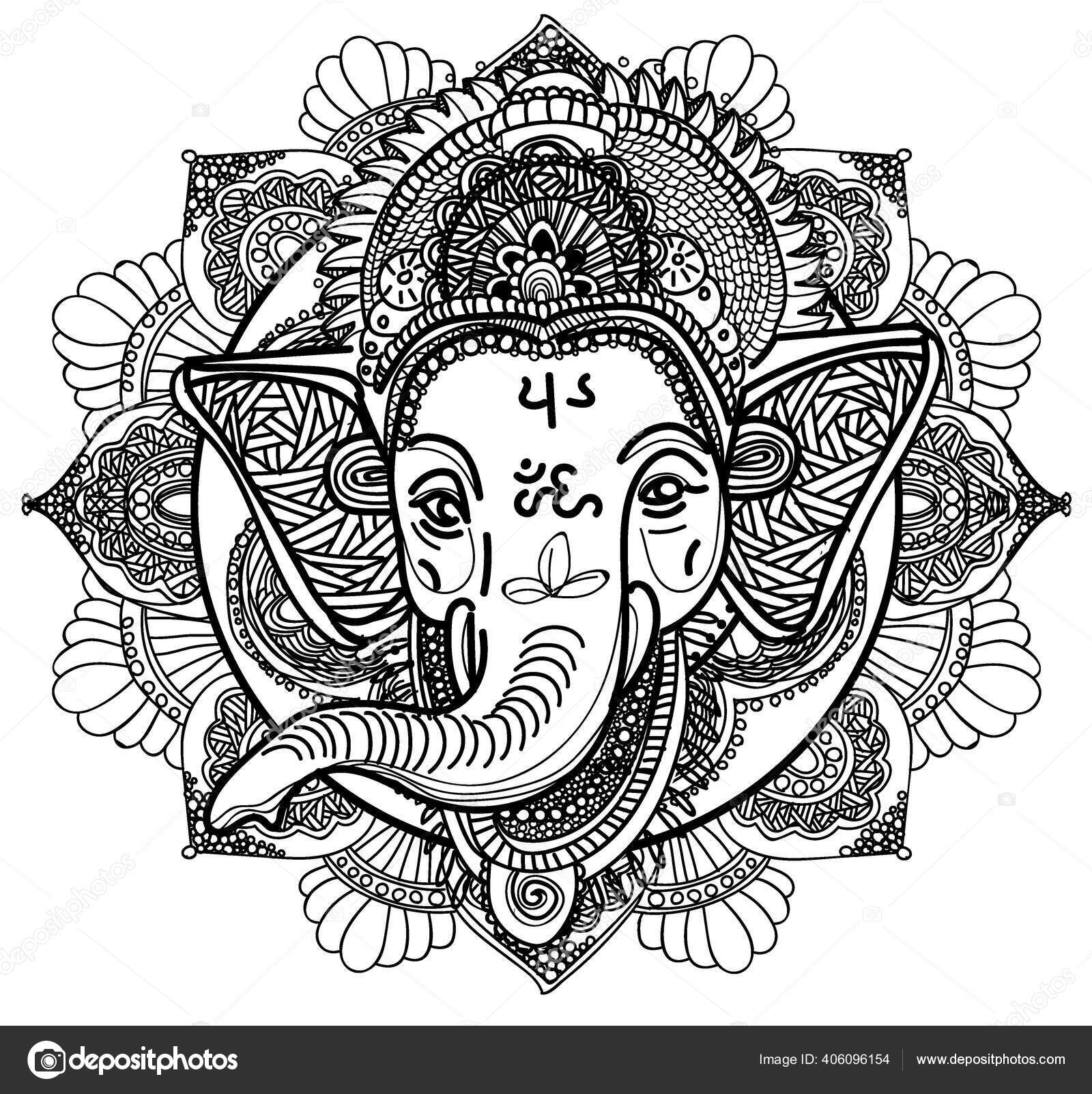 Ganesh Elephant Drawing