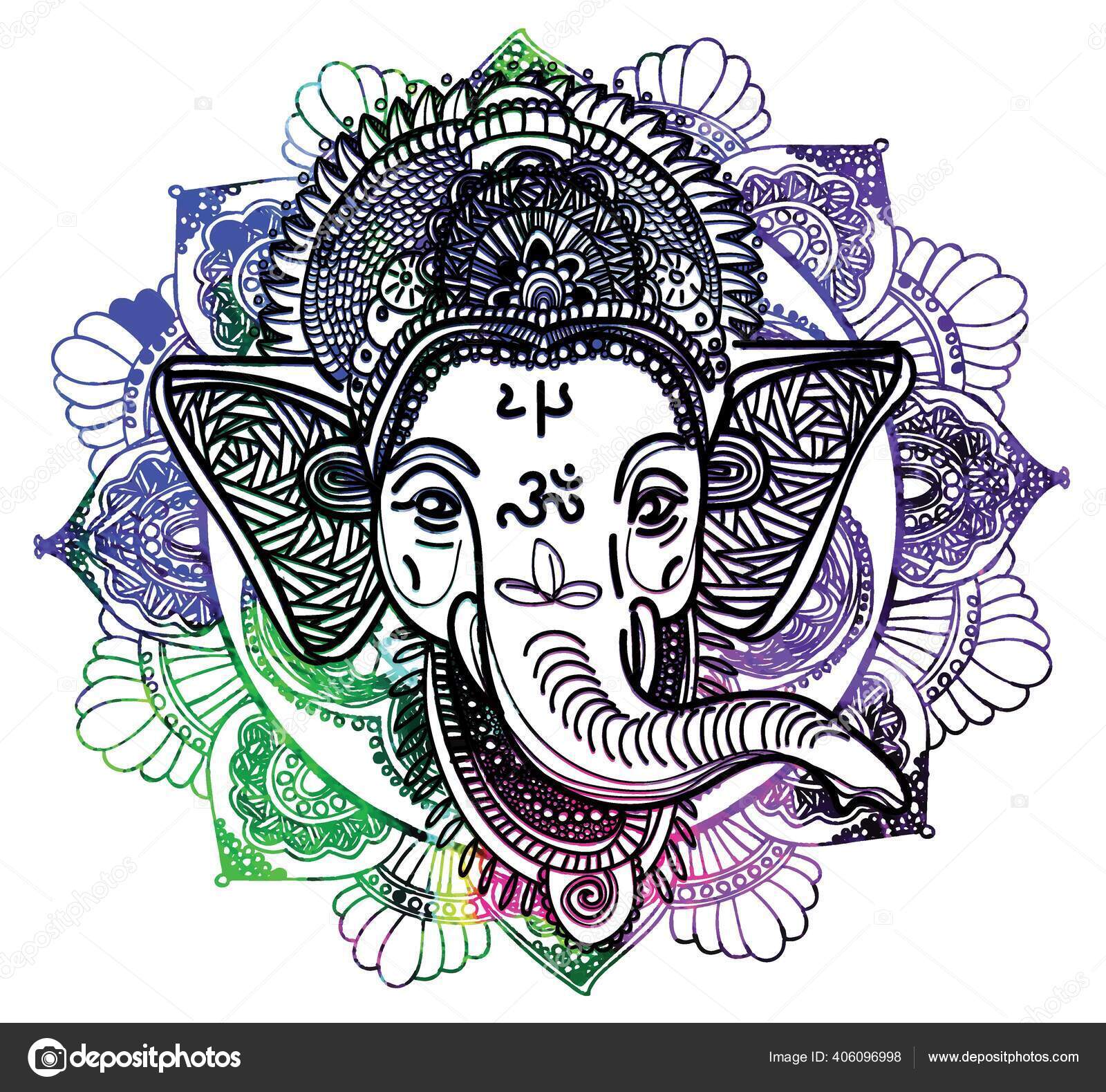 Indian Elephant God Drawing