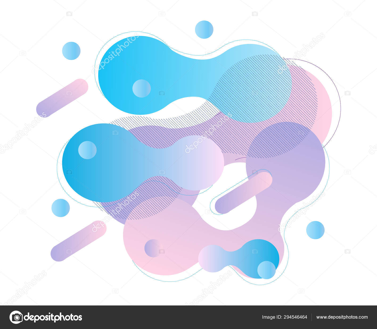 Probiotiques bactéries fluide bannière vecteur. Logo, icône, fond ...