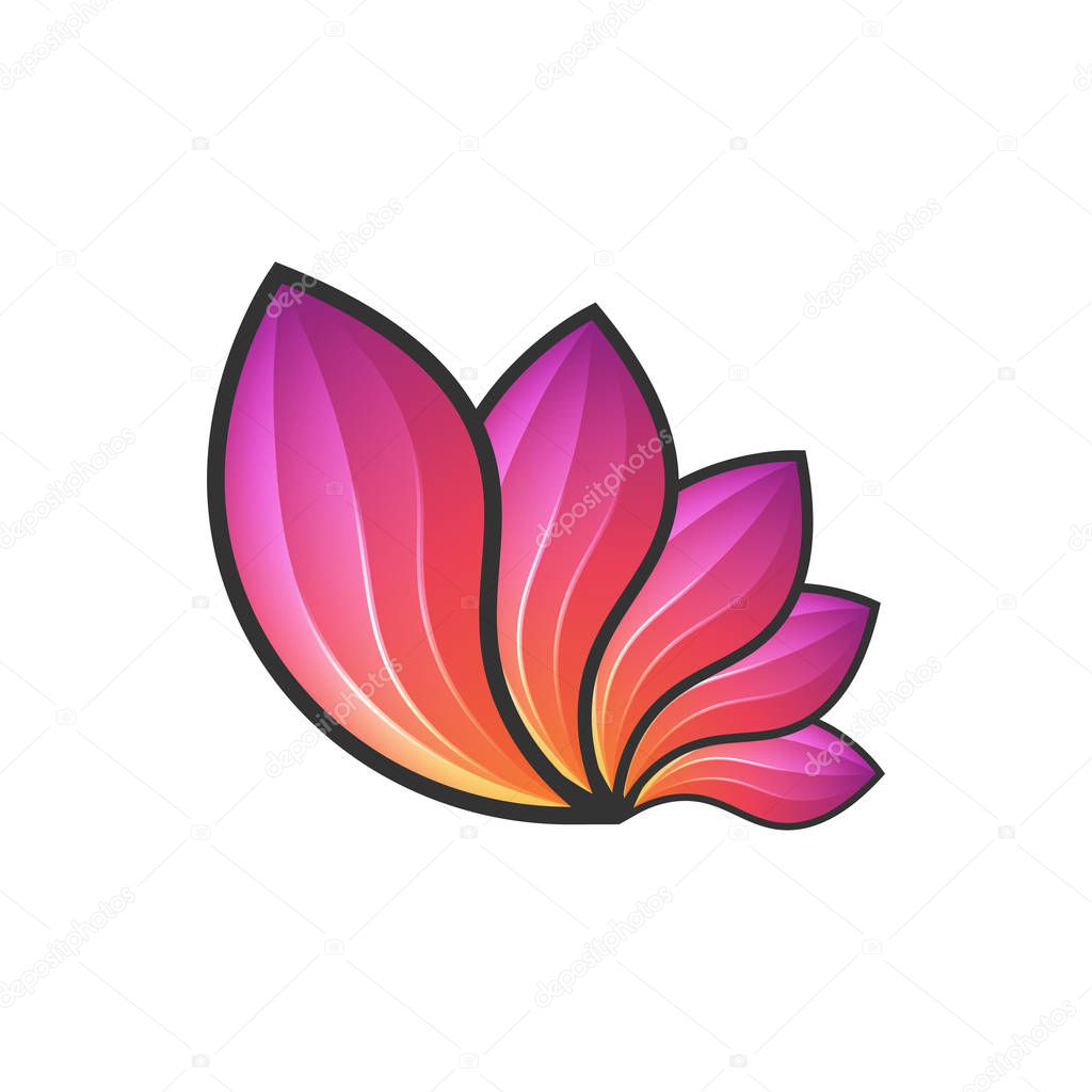 Vector Flores con colores brillantes. Un logo para empresas en torno a ...