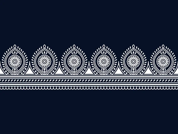seamless vector indian traditional border. seamless template in swatch ...