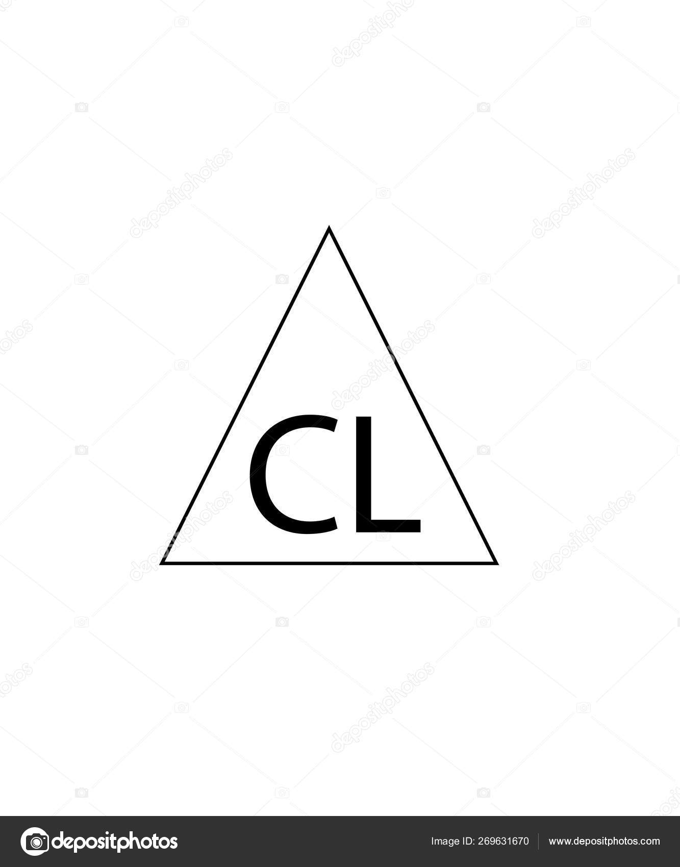 Can be used for bleaching chlorine products sign. Triangle Chlor Stock ...