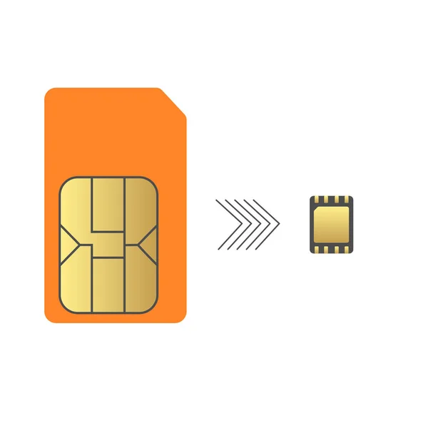 Different types of SIM card. Vector illustration, flat design. Stock ...