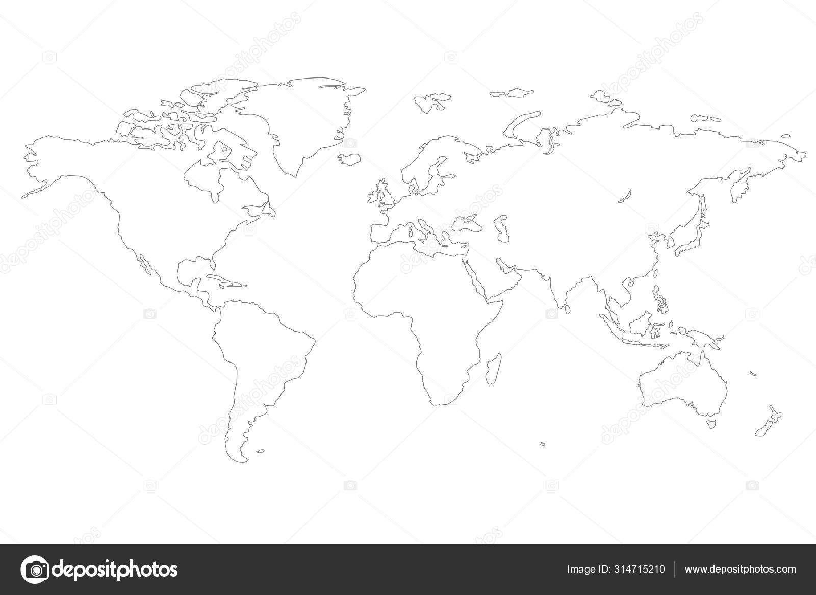 Mapa del mundo de Globe Earth. Cartografía del planeta. vector Vector ...