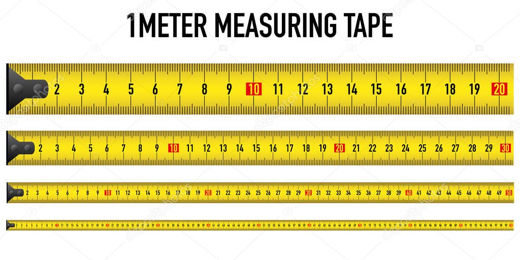 amarillo medida regla metro vector cinta métrica centímetro ilustración ...