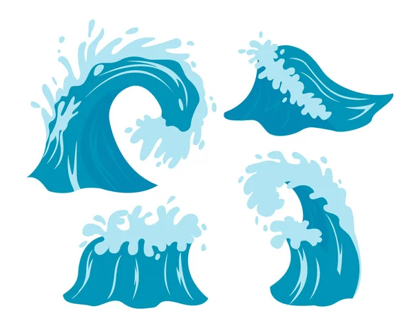 Ocean waves. Raging sea water wave, vintage storm waves and ripples ...