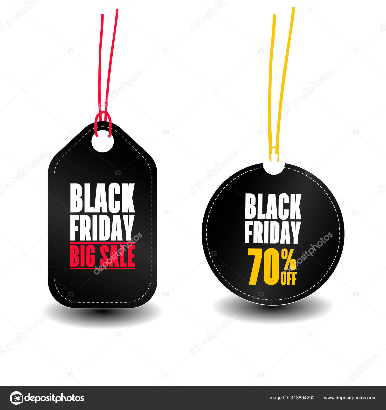 Sale Tag Vector Black