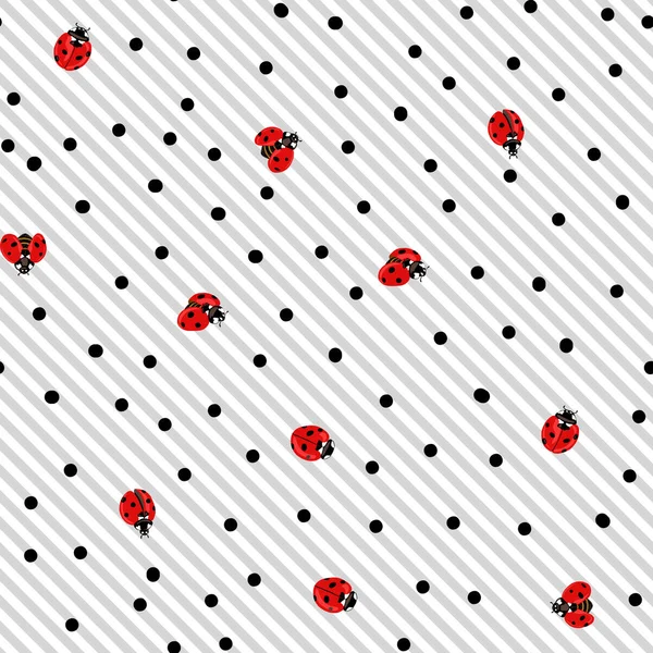 Ladybug seamless pattern, texture background — Stock Vector ...