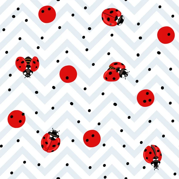 Ladybug seamless pattern Vector Art Stock Images | Depositphotos