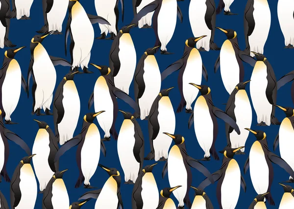 Emperor Penguins Seamless Pattern Vector Illustration Stock Vector by ...