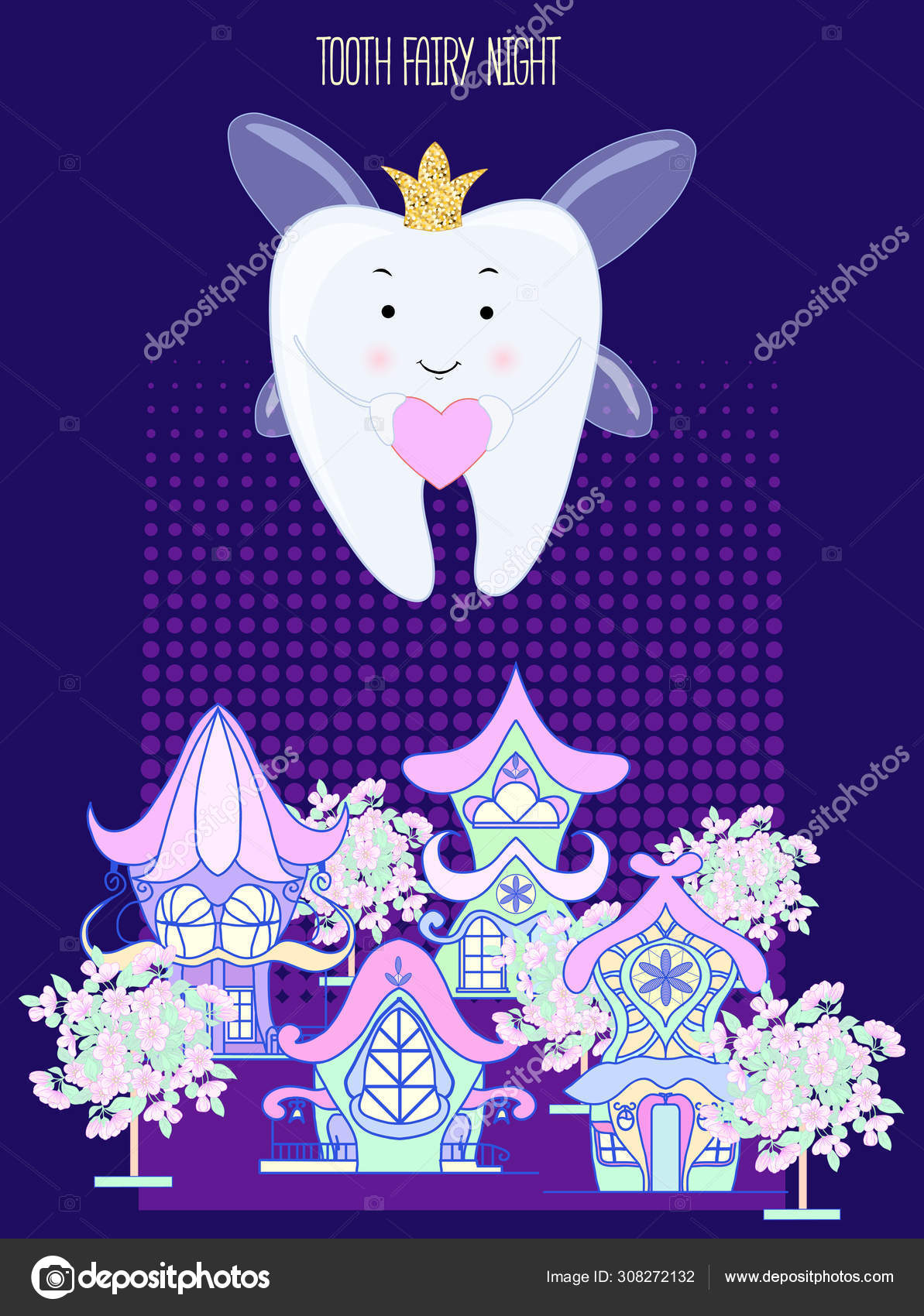 Tooth fairy. Vector cartoon illustration. Stock Vector Image by ...