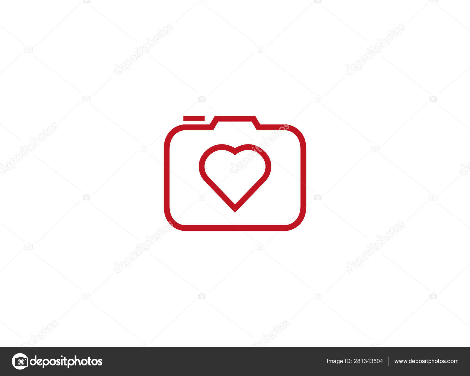 Digital Camera Heart Logo White Background Stock Vector by ©Omarok1 ...