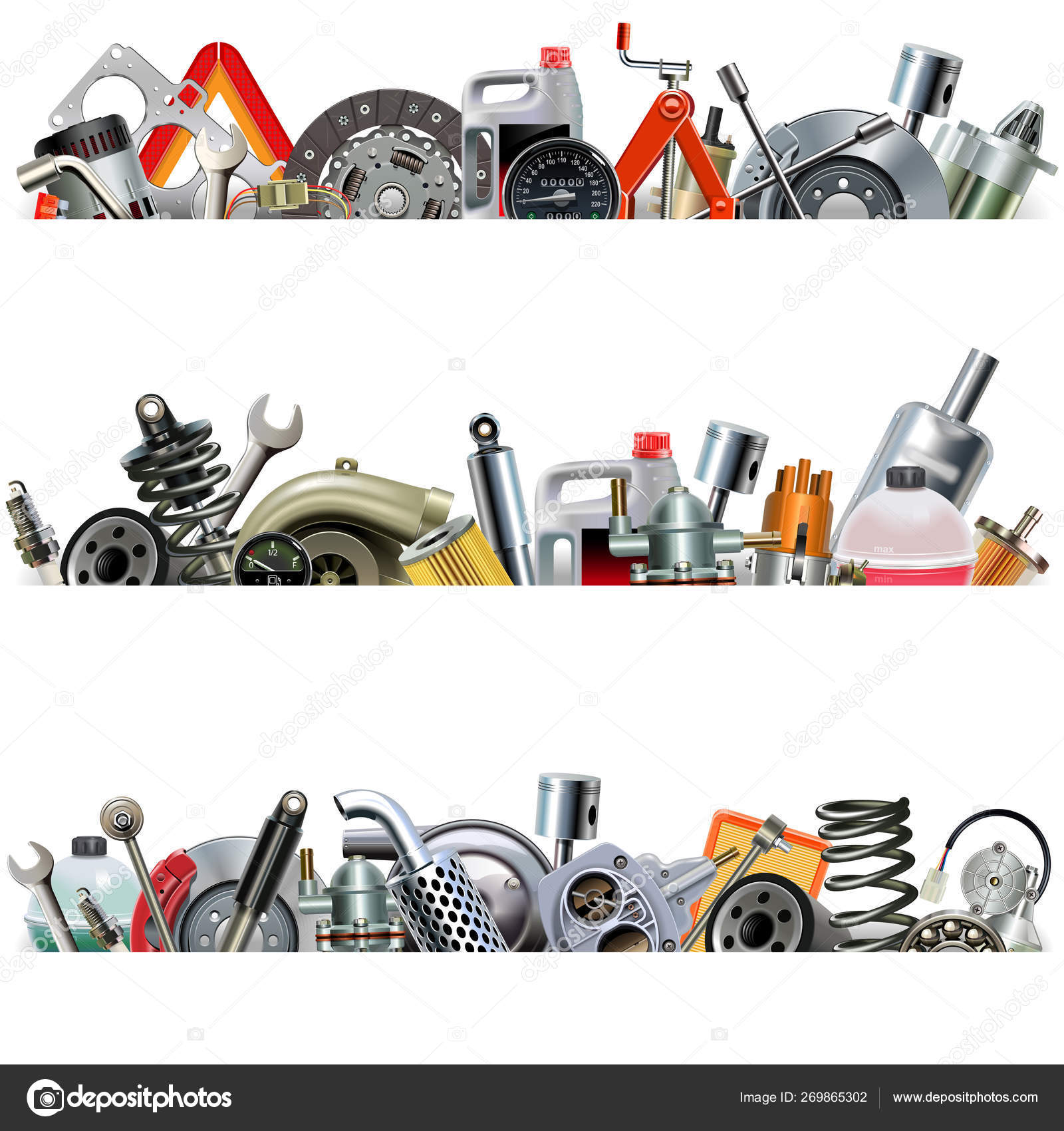 Vector Car Part Borders Stock Vector Image by ©dashadima #269865302