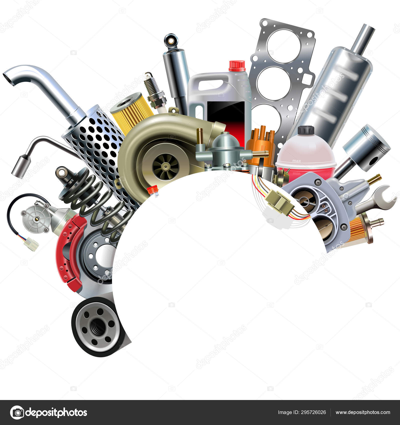 Vector Car Spares Frame Concept Stock Vector Image by ©dashadima #295726026