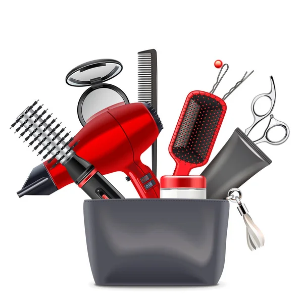 Vector Hair Styling Icons Isolated White Background Stock Vector by ...