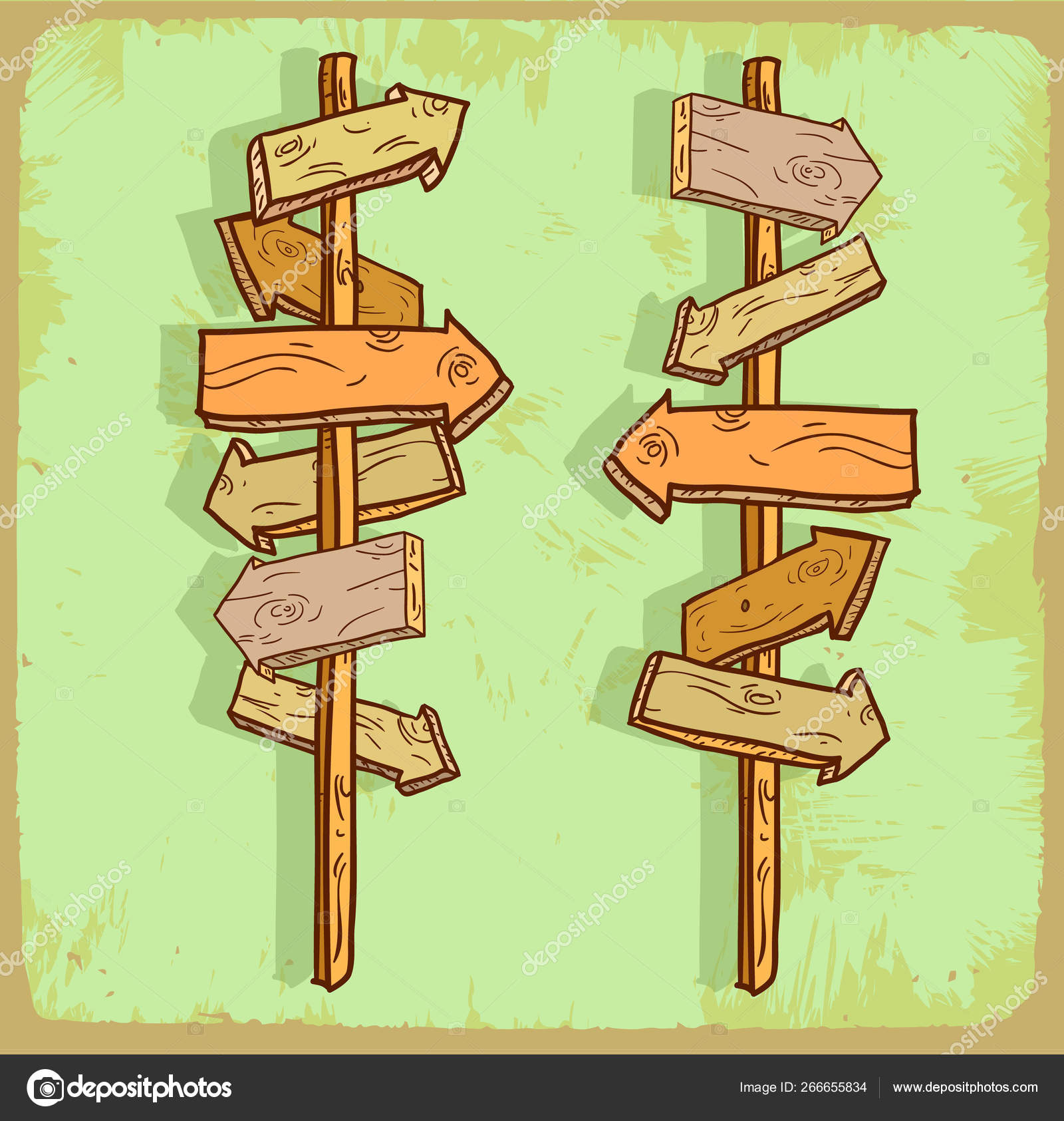 Hand drawn road signs. Vector illustration. Stock Vector Image by ...