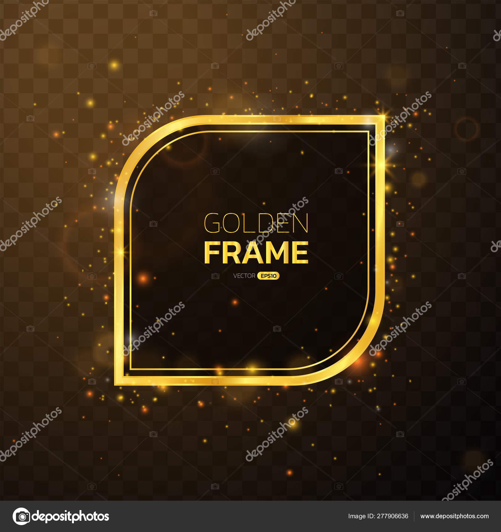 Golden Glow Frame Text Space Stock Vector Image by ©Kanpisut #277906636
