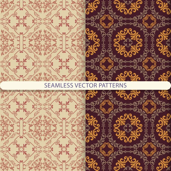 Seamless set four vintage backgrounds. — Stock Vector © storoch #23511667