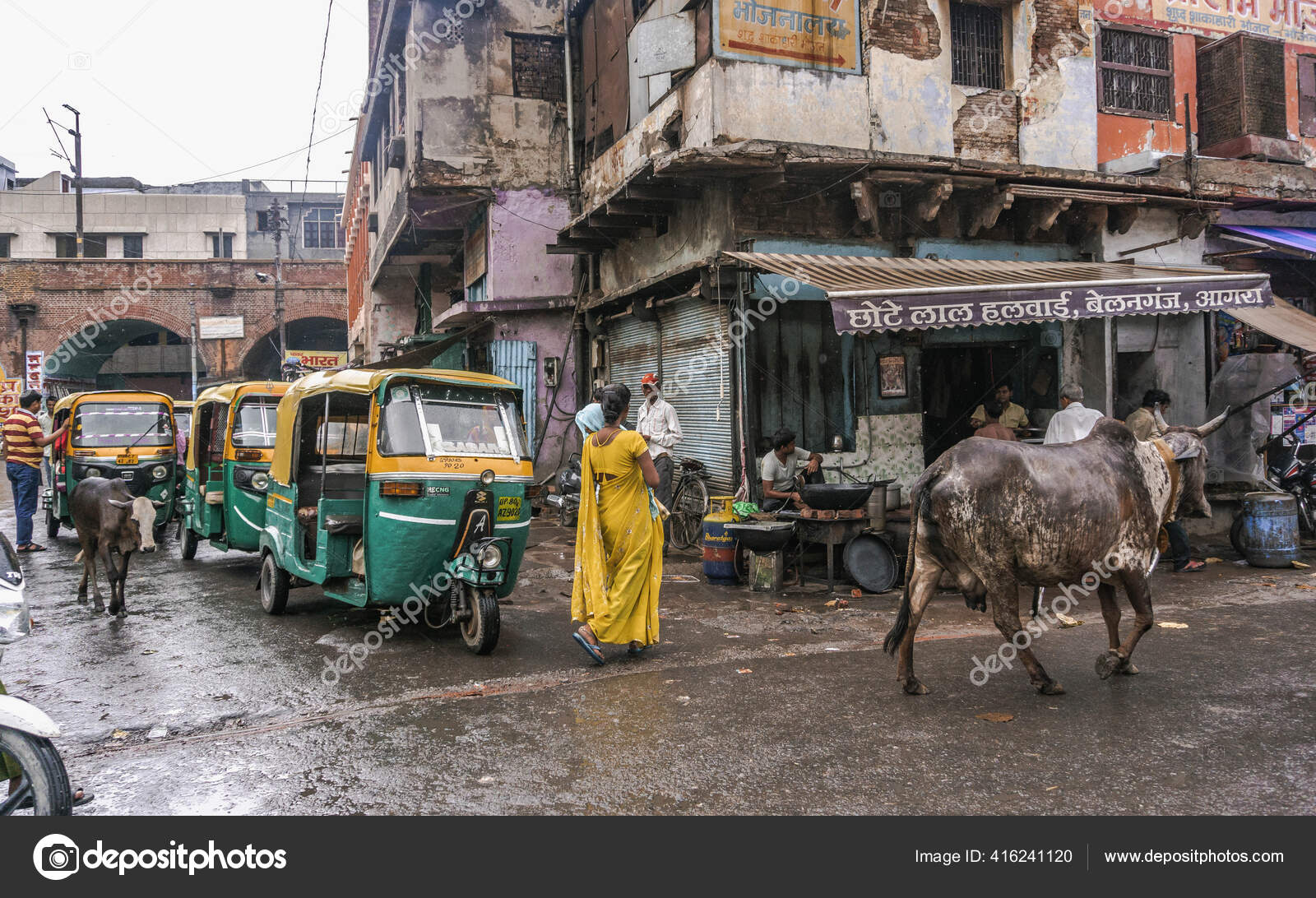 Streets Palaces Ancient City Agra India — Stock Photo © romtea #416241120